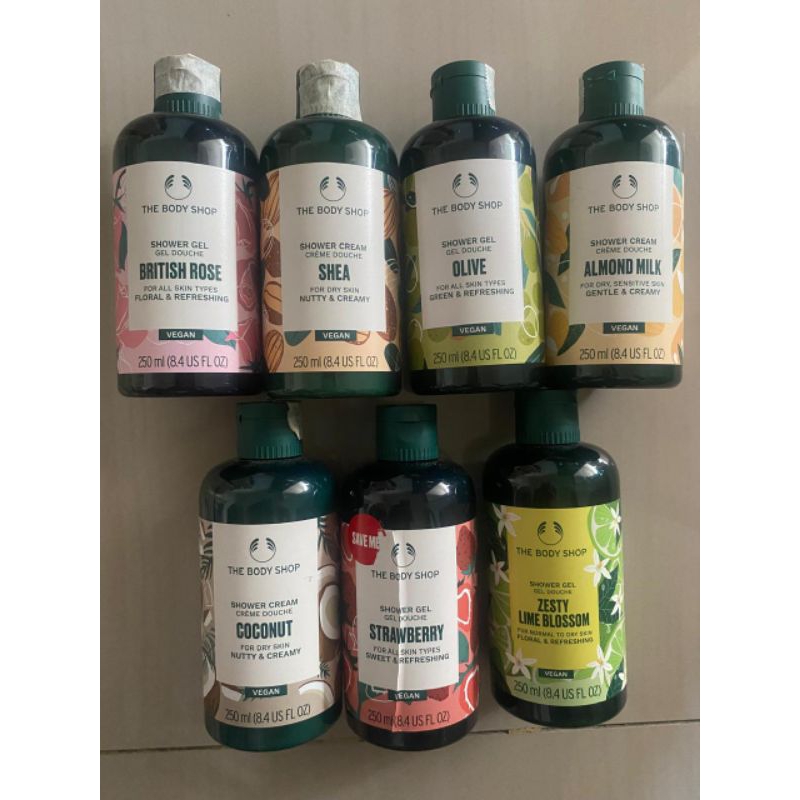 Jual Shower Gel/sabun mandi The Bodyshop 250ml (Mango,Strawberry & Tea ...