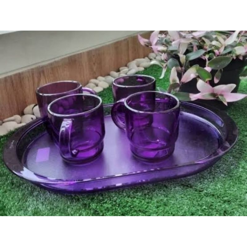 Jual Tray ungu/Royal Oval Tray/Fushia tray/classy tray/nampan ...