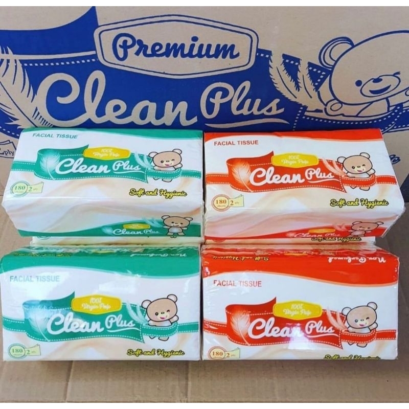 Jual Tisu Clean Plus 180 Sheets 1 karton isi 60pcs | Shopee Indonesia