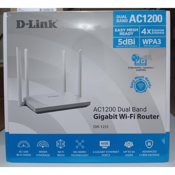 Jual D-Link DIR-1253 AC1200 MU-MIMO Wi-Fi Gigabit Router | Shopee Indonesia