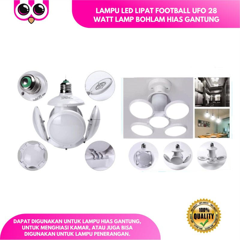 Jual LAMPU LED LIPAT FOOTBALL UFO 40 WATT LAMP BOHLAM HIAS GANTUNG | Shopee Indonesia