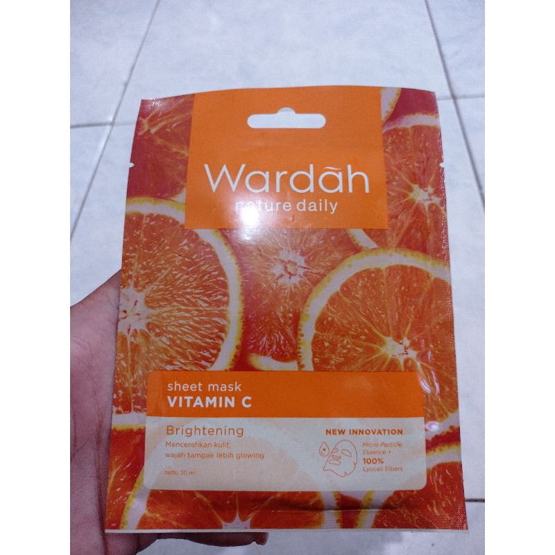 Jual wardah nature daily sheet mask vitamin c 20ml | Shopee Indonesia