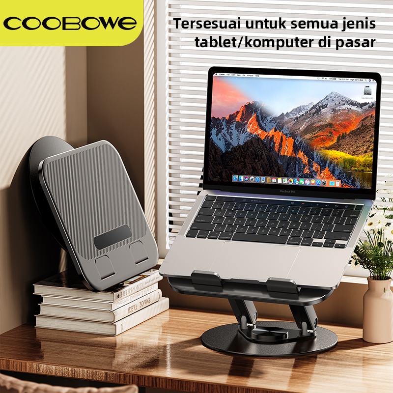 Jual COOBOWE iPad Tablet Stand Laptop Stand Multifungsi Desktop 360° Rotasi Dapat Stand HP ...