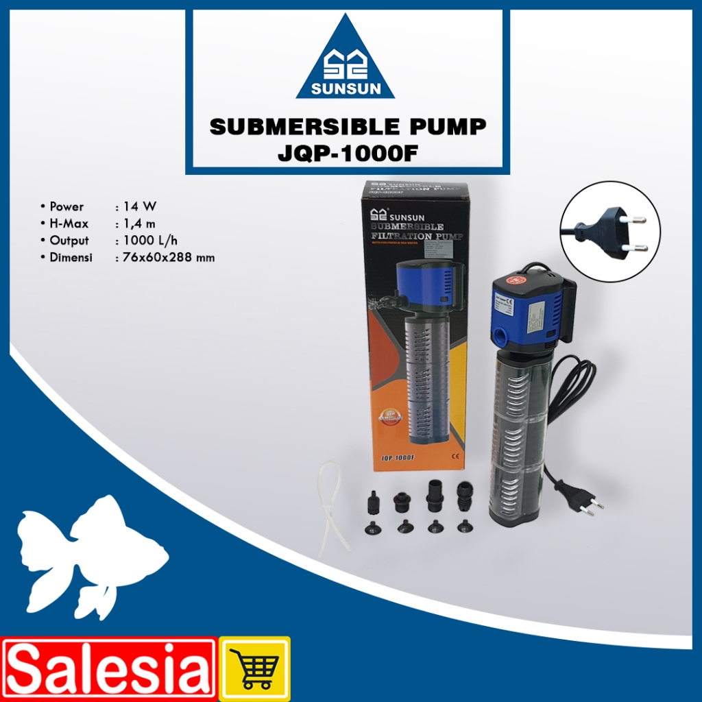 Jual POMPA AIR SUNSUN JQP 1000 F SUBMERSIBLE WATER PUMP KOLAM AQUARIUM ...