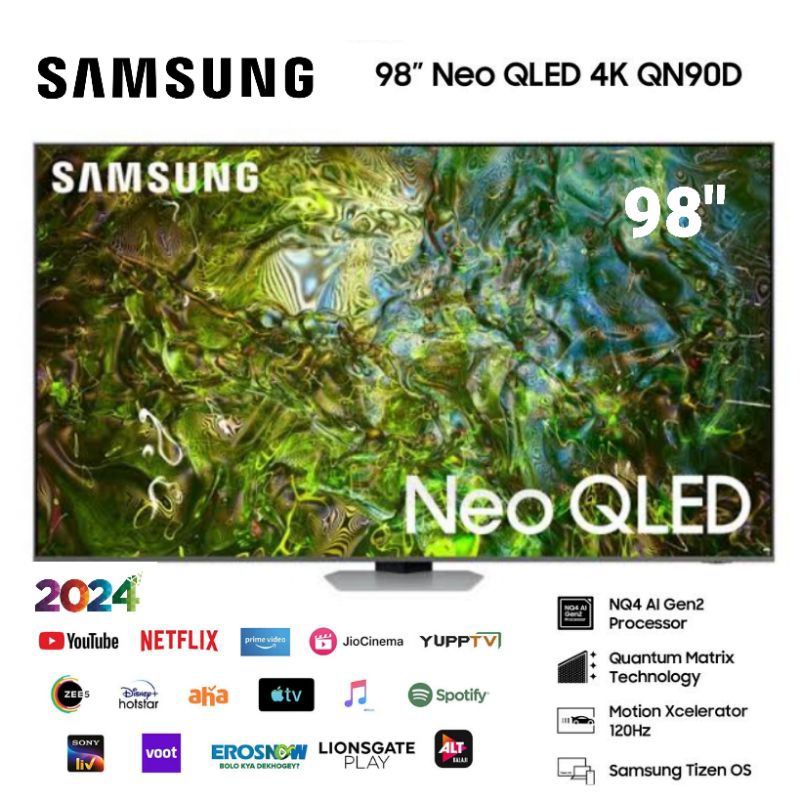 Jual NEW 2024! SAMSUNG NEO QLED 4K 98 INCH - Smart TV TizenOS QA98QN90D NQ4 AI GEN2 PROCESSOR ...