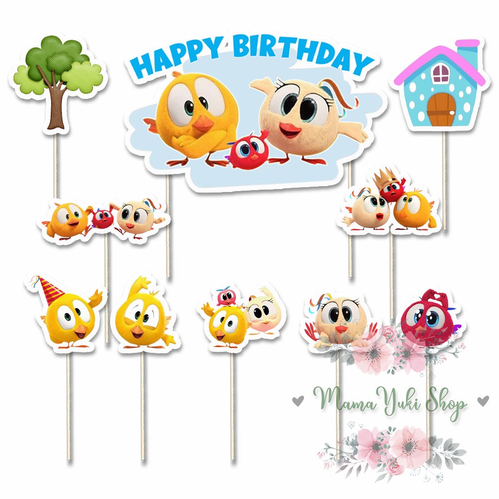 Jual Topper Cake Hiasan Kue Ulang Tahun Anak motif WHERE CHICKY AYAM ...
