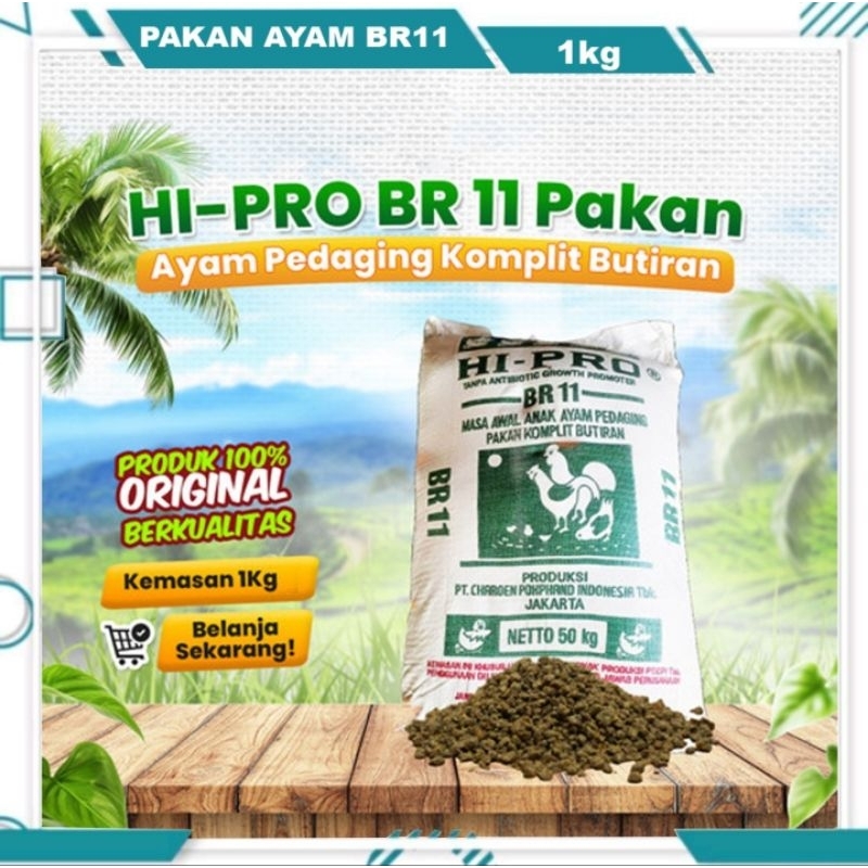 Jual BR11 Crumble Pakan Ayam Ras Pedaging HI PRO VITE (1 kg) | Shopee ...