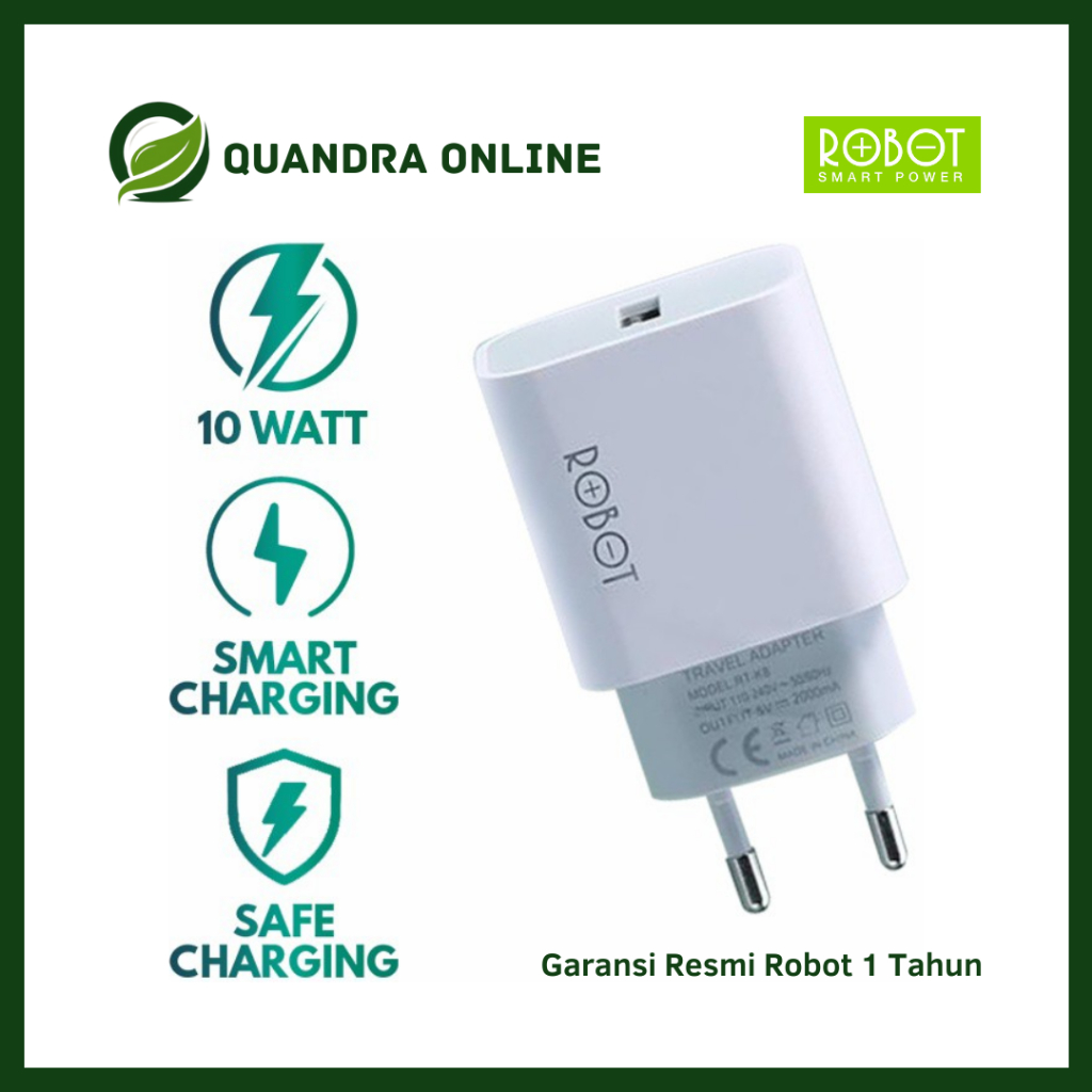 Jual Robot RT-K8 2A 10W Small & Portable Power Charger 1PCS Kepala ...