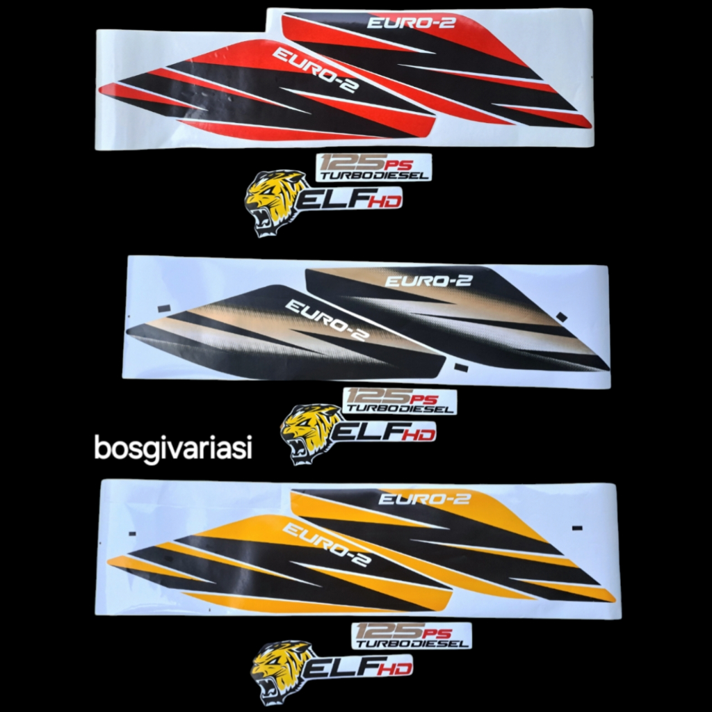 Jual stiker emblem isuzu elf nkr 71 macan / stiker isuzu elf 125ps ...