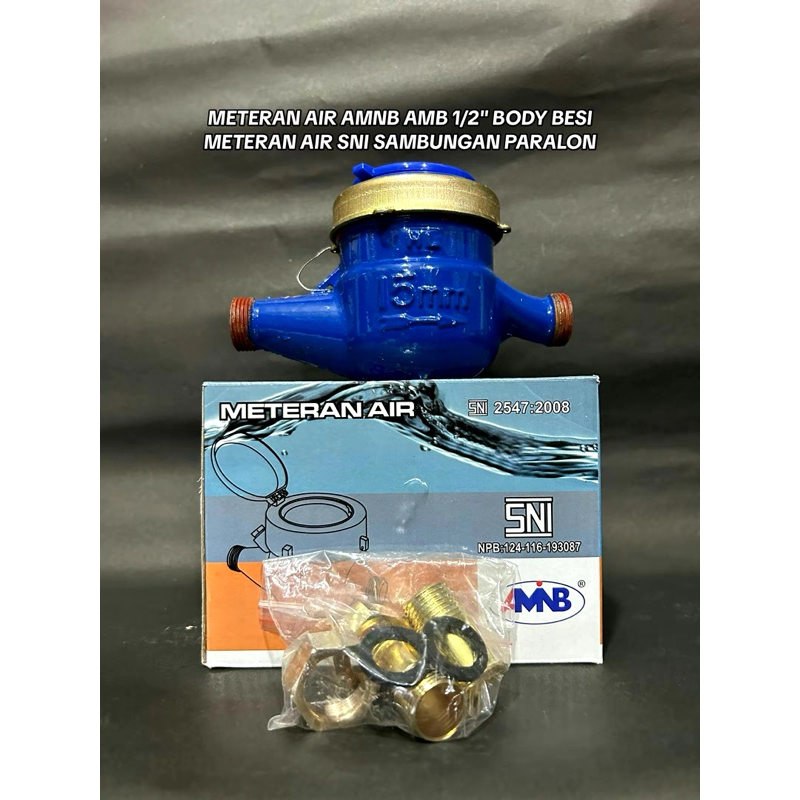 Jual METERAN AIR AMNB AMB 1/2" BODY BESI/PLASTIK METERAN AIR SNI SAMBUNGAN PARALON | Shopee ...