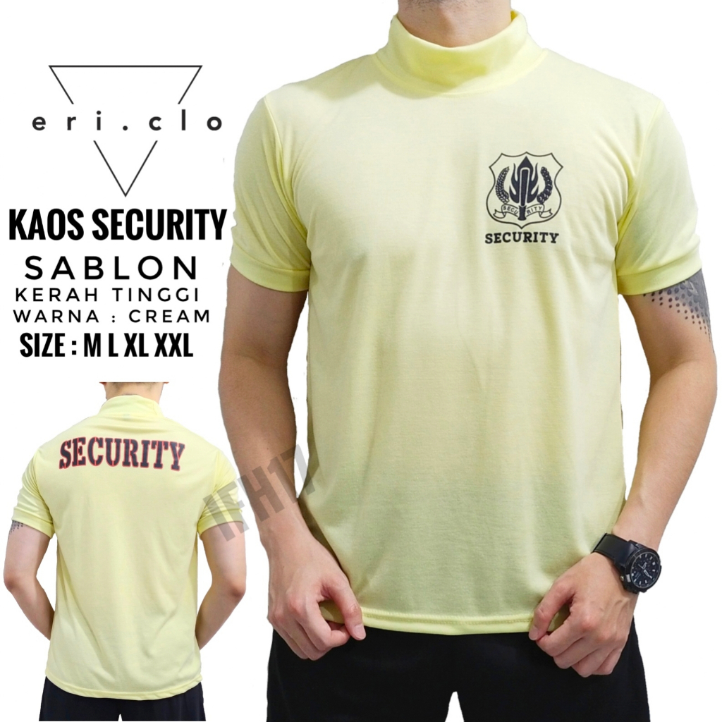 Jual KAOS SECURITY KERAH TINGGI SABLON , BAJU SECURITY / SATPAM KERAH ...