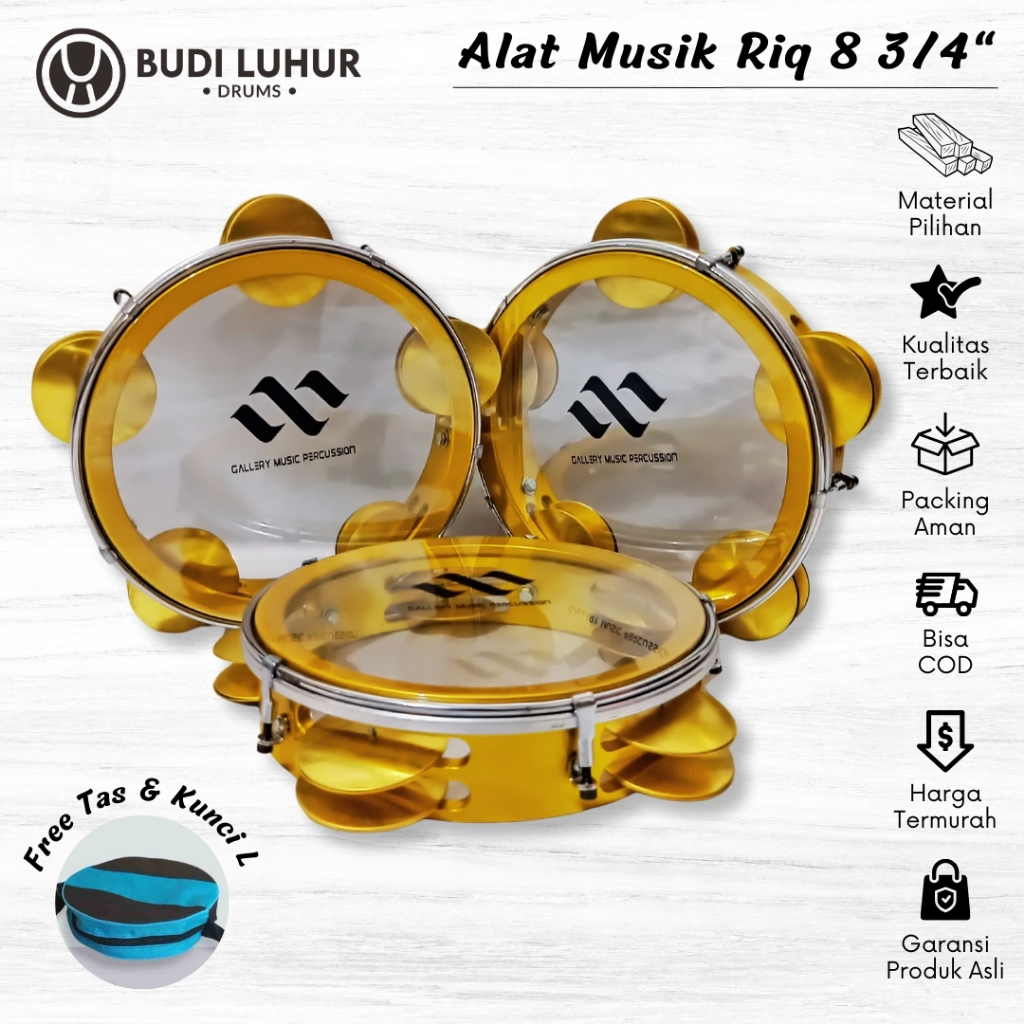 Jual Alat Musik Riq Mika 8 3/4 inch Bahan Alumunium Kecrek Kuningan ...