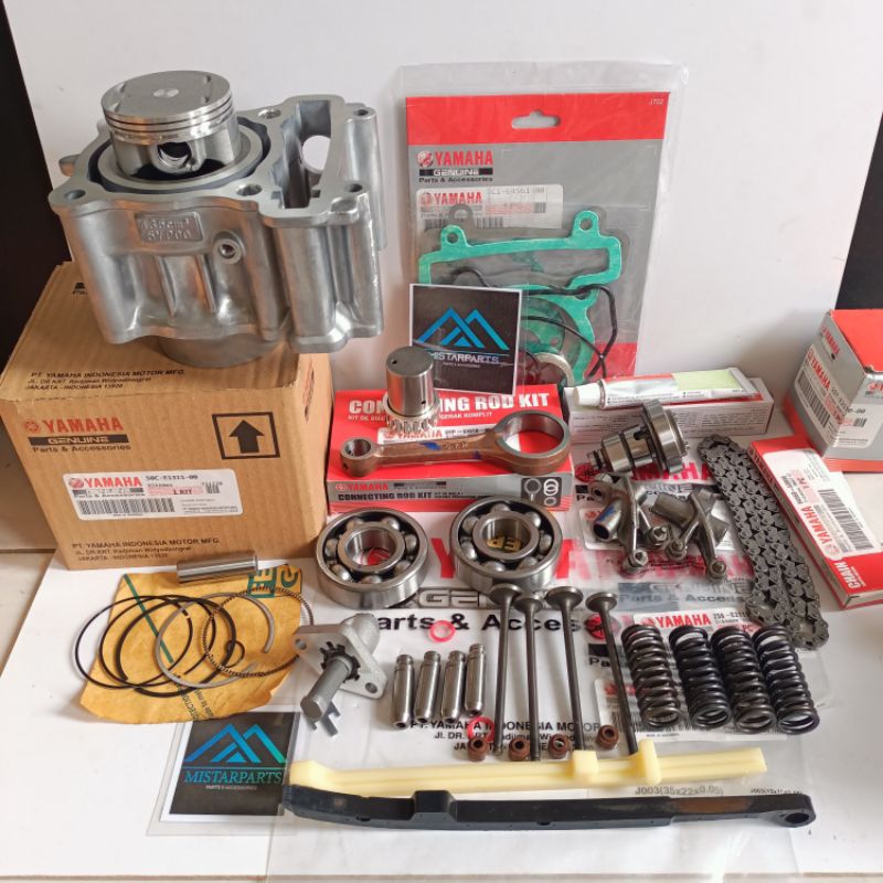 Jual blok seher MX 135 komplit (14 barang+ stang seher +bering kruk set+ noken as+ platuk klep ...