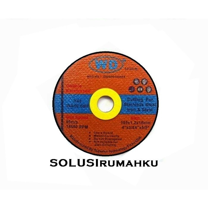 Jual 1 Pak ( 20 bh ) Batu Potong WD 4" Gurinda Besi Stainless Cutting ...