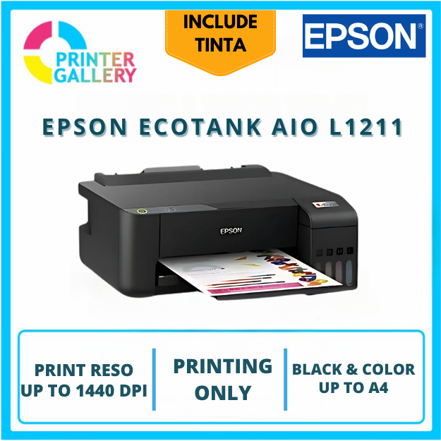 Jual [FREE TINTA] PRINTER EPSON PRINTER L1211 L-1211 LKPP - Epson EcoTank L1211 A4 Ink Tank ...