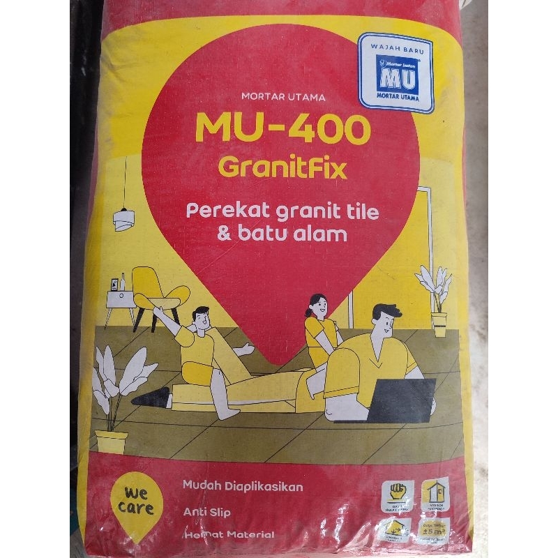 Jual Perekat Granit Tile dan Batu Alam Mortar Utama MU-400 kemasan 25 ...