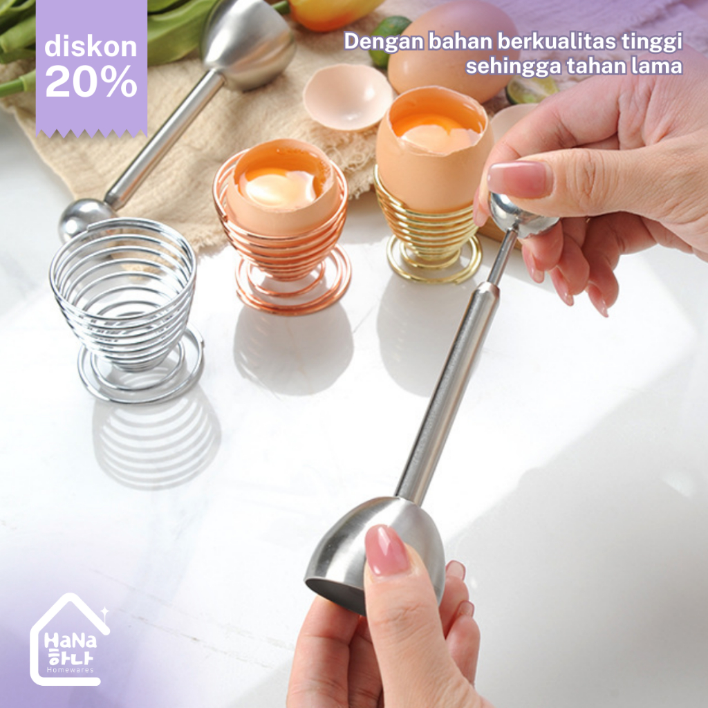 Jual Set Alat Pemecah Cangkang Telur Stainless Steel - Egg Shell ...