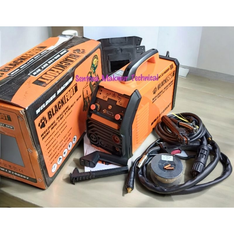 Jual BLACKFOOT MIG 140 Inverter Trafo Las Mini Synergy CO2 Tanpa Gas ...