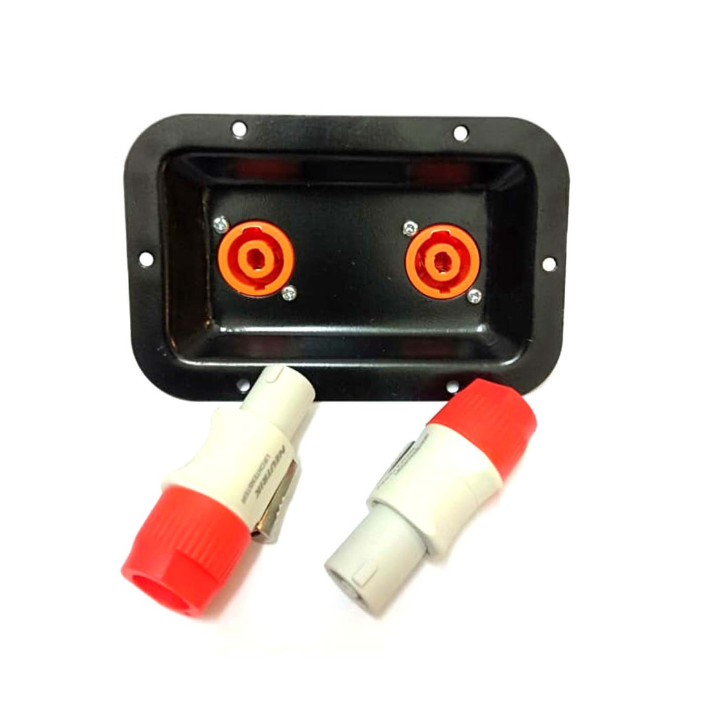 Jual Terminal/panel Speakon Sepaket (2 jek speakon + 2 soket spikon + 1 ...