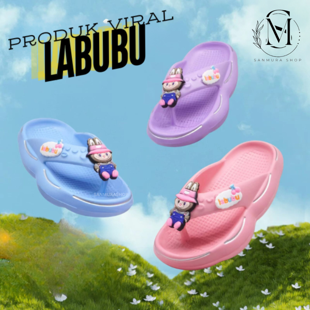 Jual Sendal Labubu V2 / Labubu Kekinian Untuk Anak-anak Lucu dan Imut ...