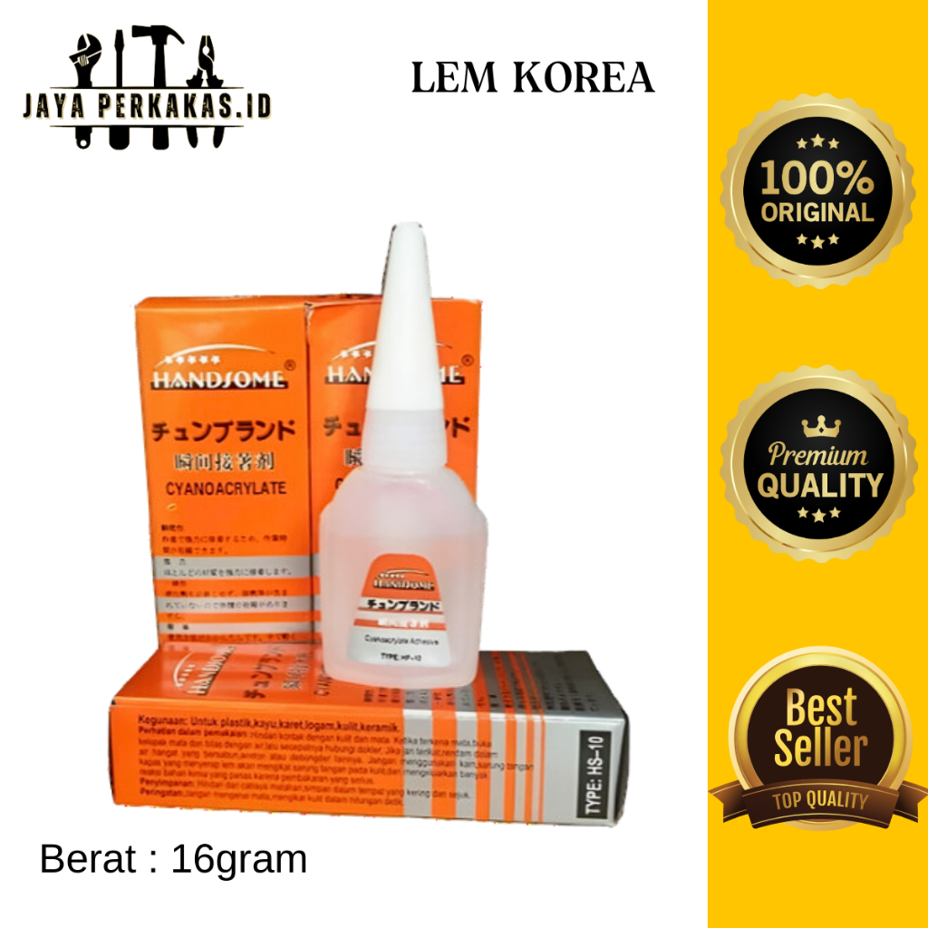 Jual Lem Korea Cair Handsome HS-10/ Lem Serbaguna/ Lem Korea Handsome ...