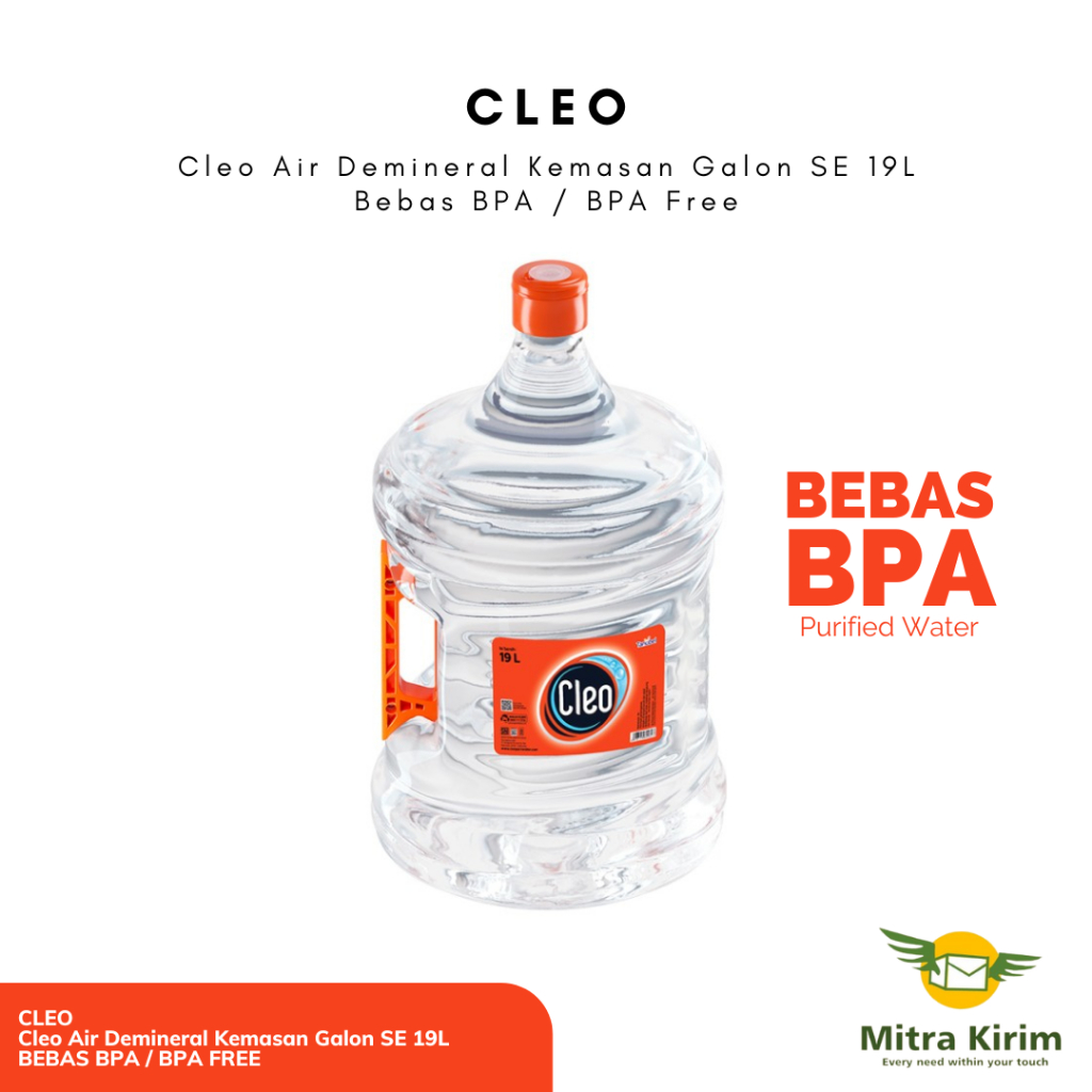 Jual Cleo Purified Water Kemasan Galon SE 19L BEBAS BPA / BPA FREE ...