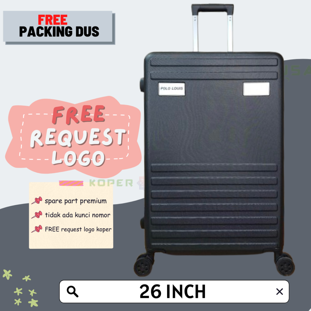 Jual [BISA COD] (FREE REQUEST LOGO) KOPER 26 INCH POLO LOUIS KOPER ...