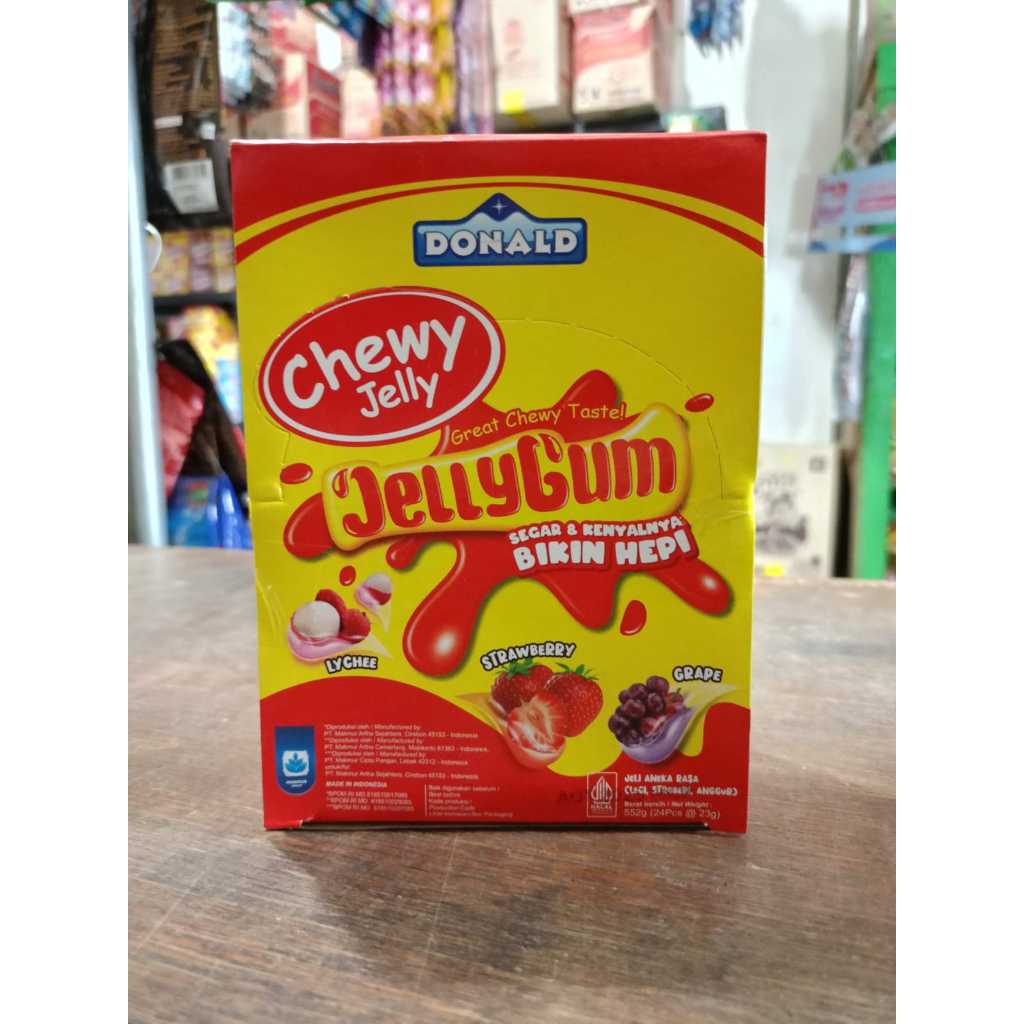 Jual Donald Jelly Gum Kuning (1 pack isi 24 pcs) | Shopee Indonesia