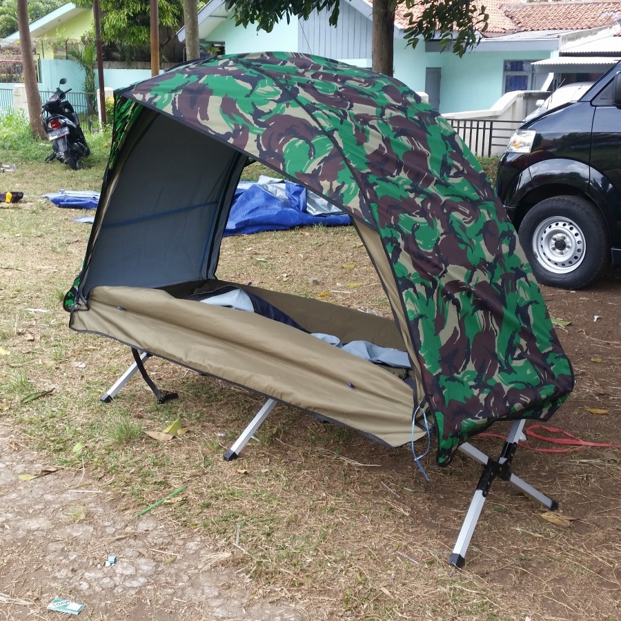 Jual Tenda Velbed Loreng Fullset | Shopee Indonesia