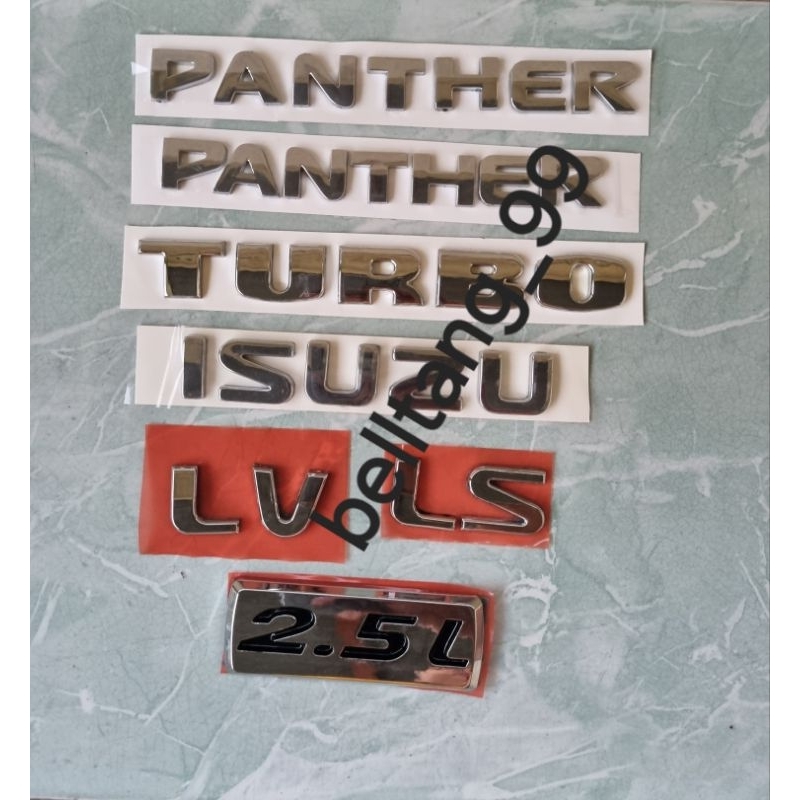Jual emblem logo panther new/emblem logo tulisan panther/emblem turbo ...