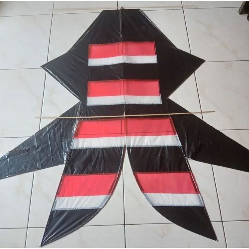 Jual Layangan bebean plastik ukuran 1m motif rarung semi knockdown ...