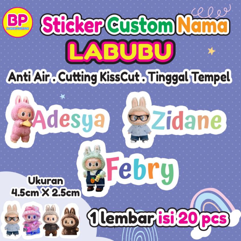 Jual Isi 20 pcs Sticker Labubu Stiker Karakter Labubu Stiker Label Nama ...