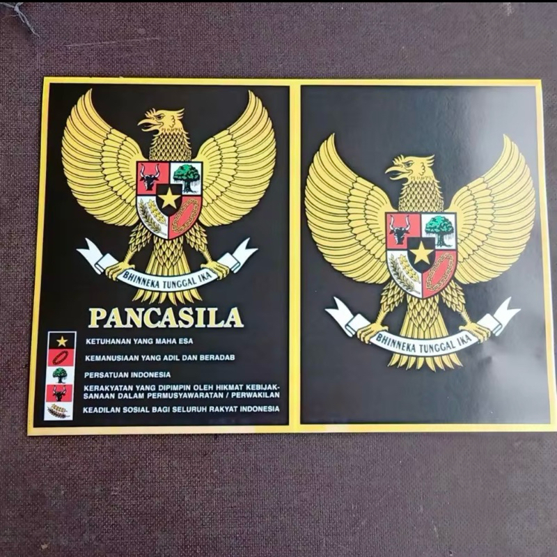 Jual 5 LEMBAR 2 GAMBAR POSTER GARUDA PANCASILA PER GAMBAR UKURAN ...
