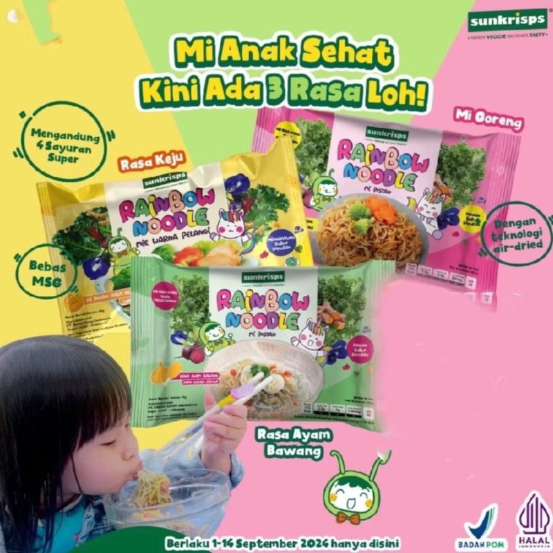 Jual Sunkrisps rainbow noodle mie non msg sehat mpasi | Shopee Indonesia