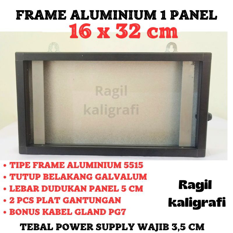Jual Frame running teks 1 panel - frame running text 16 x 32 cm ...