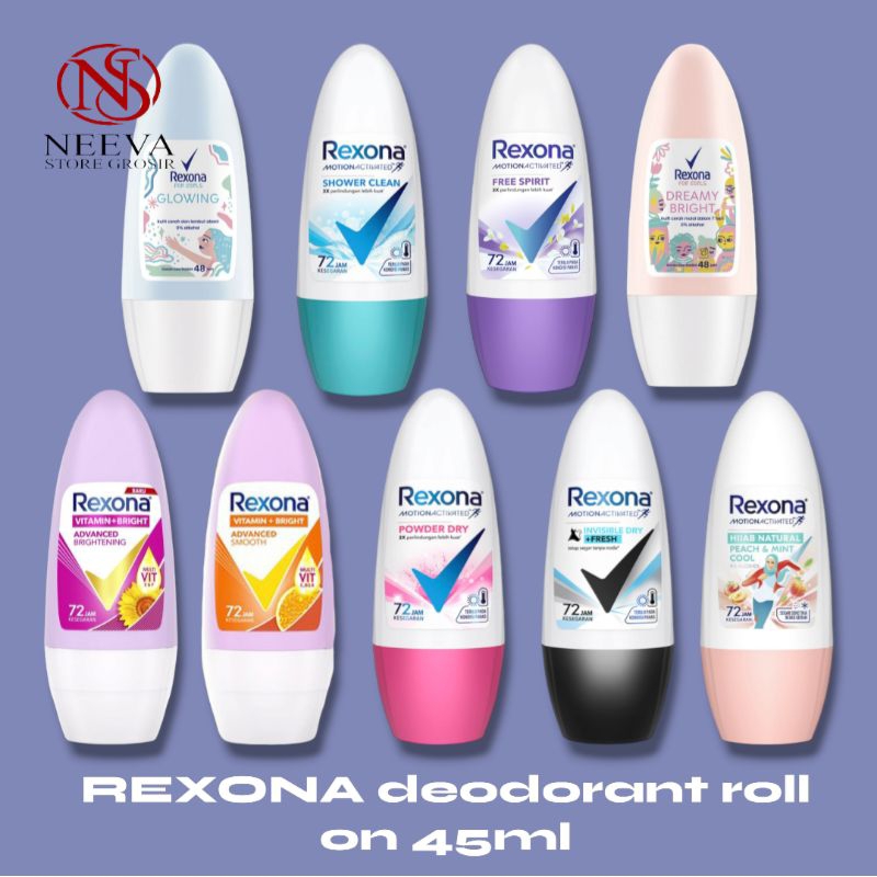 Jual rexona women deodorant roll on 45ml/40ml | Shopee Indonesia