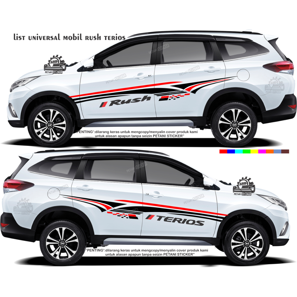 Jual stiker mobil rush terios all new sticker cutting variasi terbaru ...