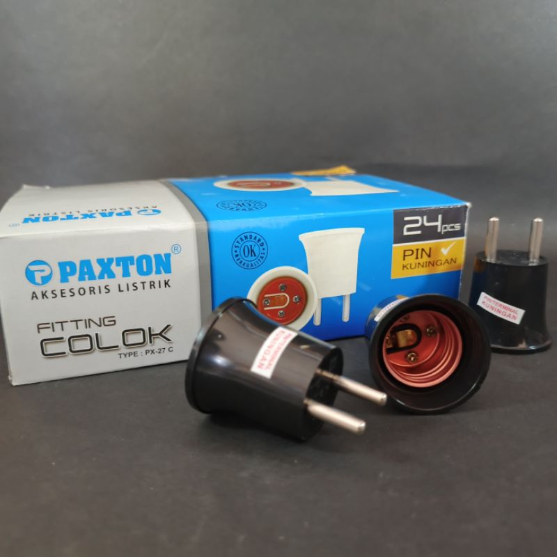 Jual Fitting Lampu Colok | Colokan Lampu Hitam Fitting E27 | Fitting Colok Hitam Terminal ...