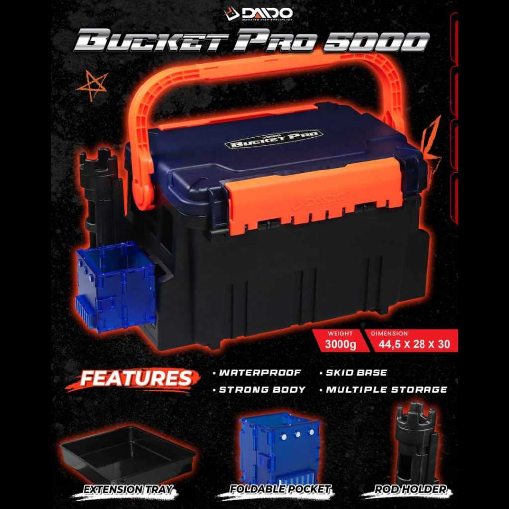 Jual DAIDO TACKLE BOX BUCKET PRO 5000 | Shopee Indonesia