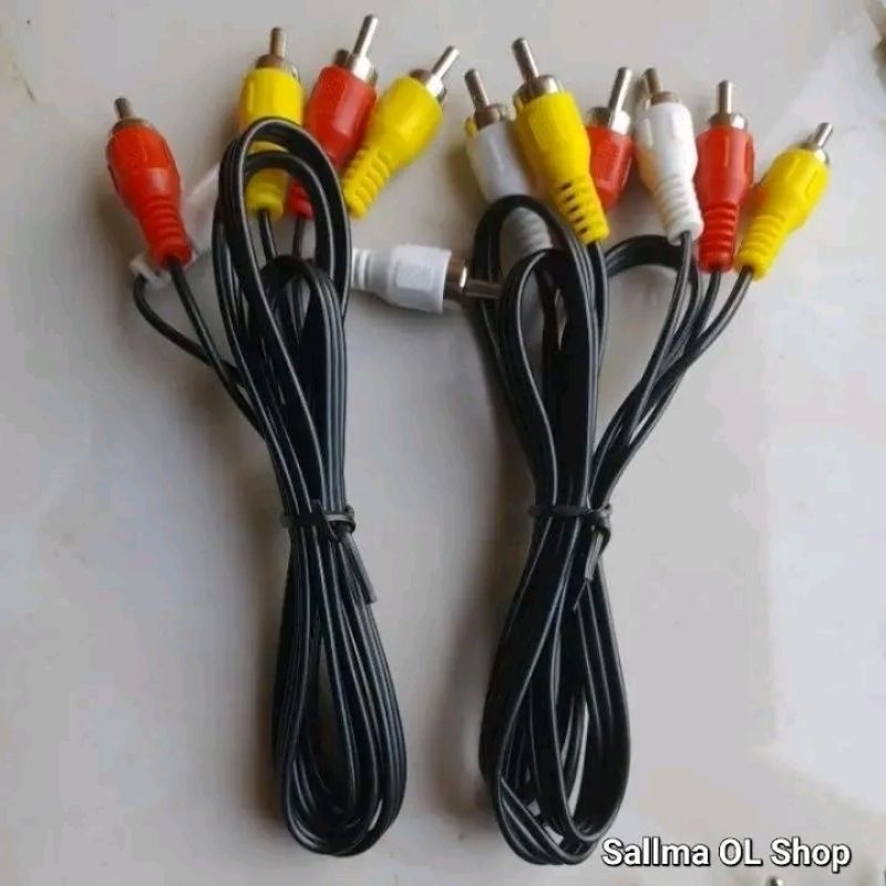 Jual Kabel RCA 3 Ke 3 Jack Audio/Video 1 Meter | Shopee Indonesia