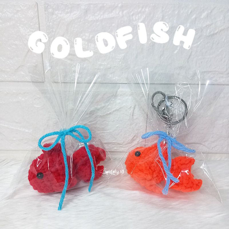 Jual AMIGURUMI/ BONEKA RAJUT GOLD FISH IKAN CROCHET (gantungan kunci ...