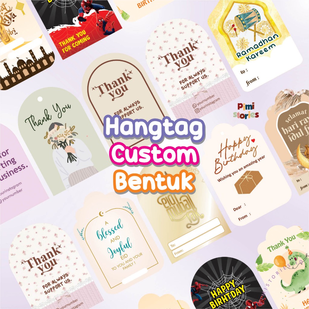 Jual HANG TAG CUSTOM BENTUK ⚫ RAMADHAN ⚫ EID MUBARAK ⚫ BIRTHDAY ⚫ ULANG ...