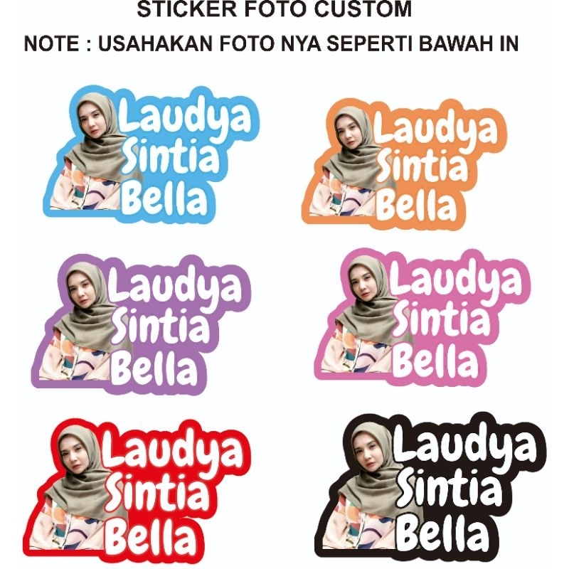 Jual stiker foto dan nama custom | Shopee Indonesia
