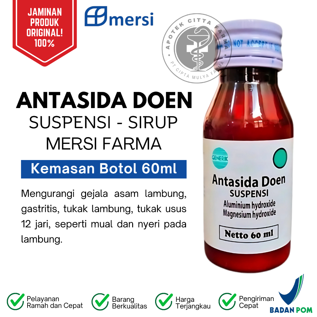 Jual Antasida Doen Mersi Sirup 60 ml - Obat Maag Asam Lambung Nyeri Ulu ...