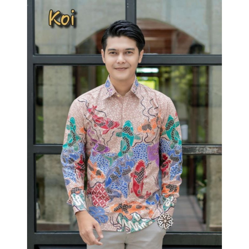 Jual MEIFA BATIK Kemeja Batik Tulis Asli Motif Koi Bahan Adem Ready ...