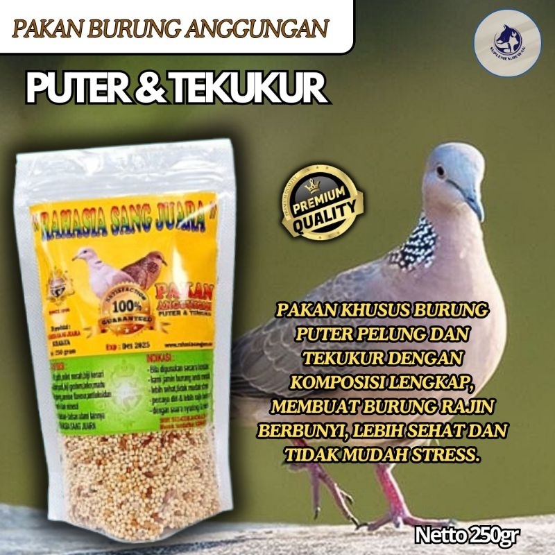 Jual PAKAN Burung Anggungan PUTER Dan TEKUKUR 250GR | Shopee Indonesia