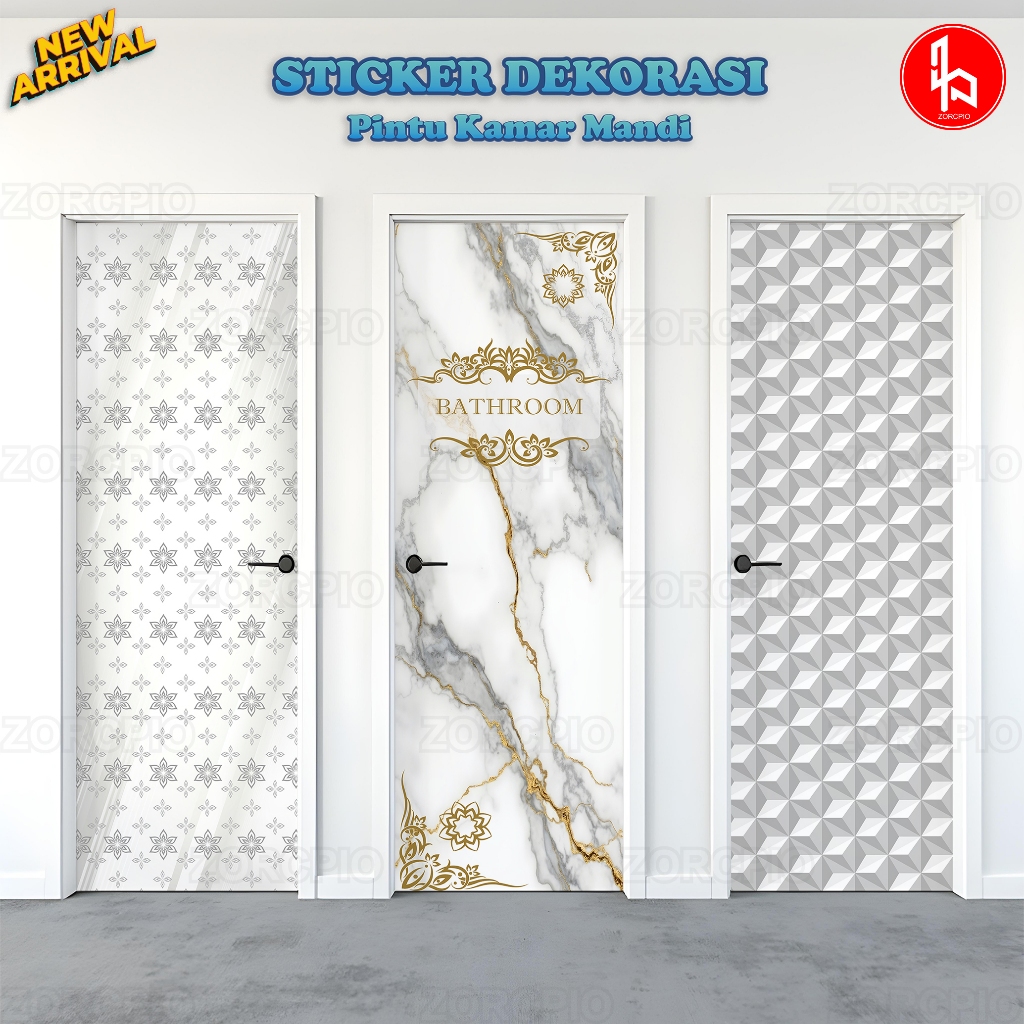 Jual Sticker Pintu Kamar, Toilet, Kamar Mandi Aesthetic Waterproof ...