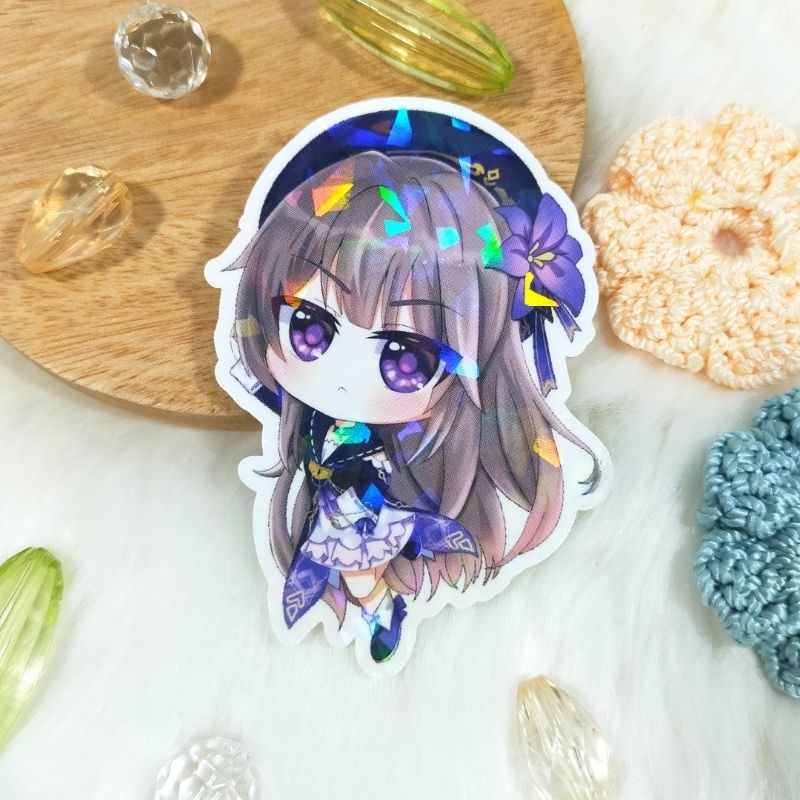 Jual Sticker Hologram Brokenglass Fanmerch Herta Honkai Star Rail ...