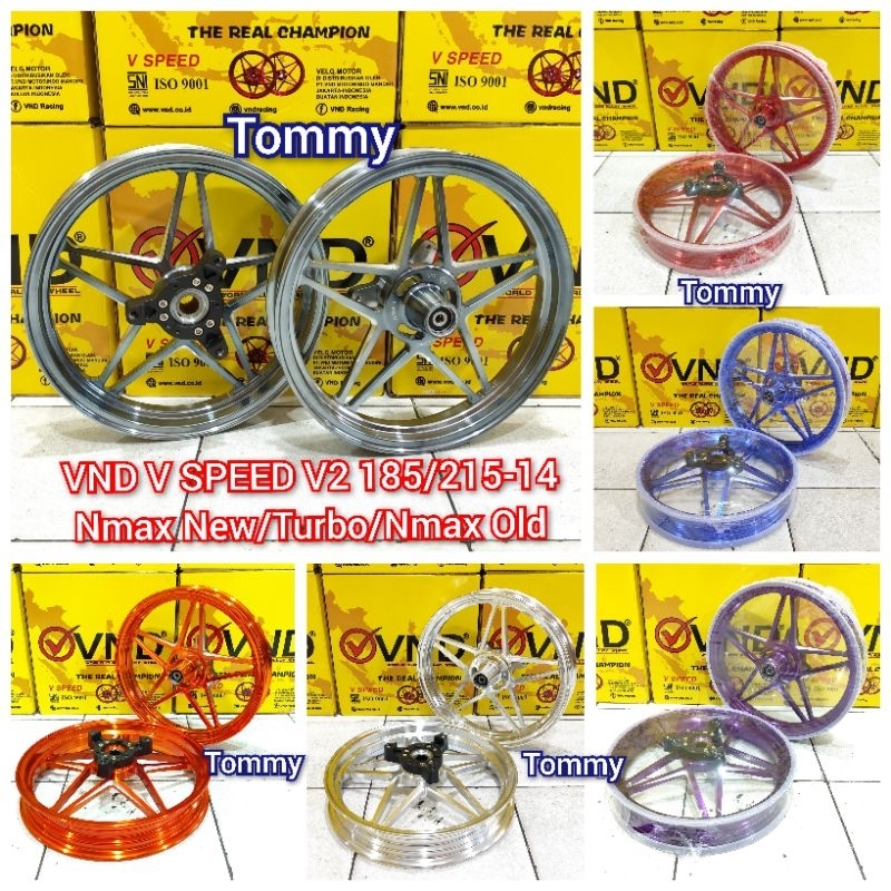Jual Velg VND V SPEED V2 Nmax New Turbo Nmax Old pelek VND Vspeed Bintang Nmax ukuran 185x14 ...