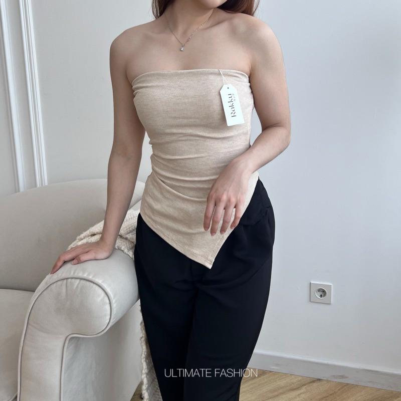 Jual Rakku Mia Top 109 - Tube Top Wanita - Korean Style Top Woman With ...